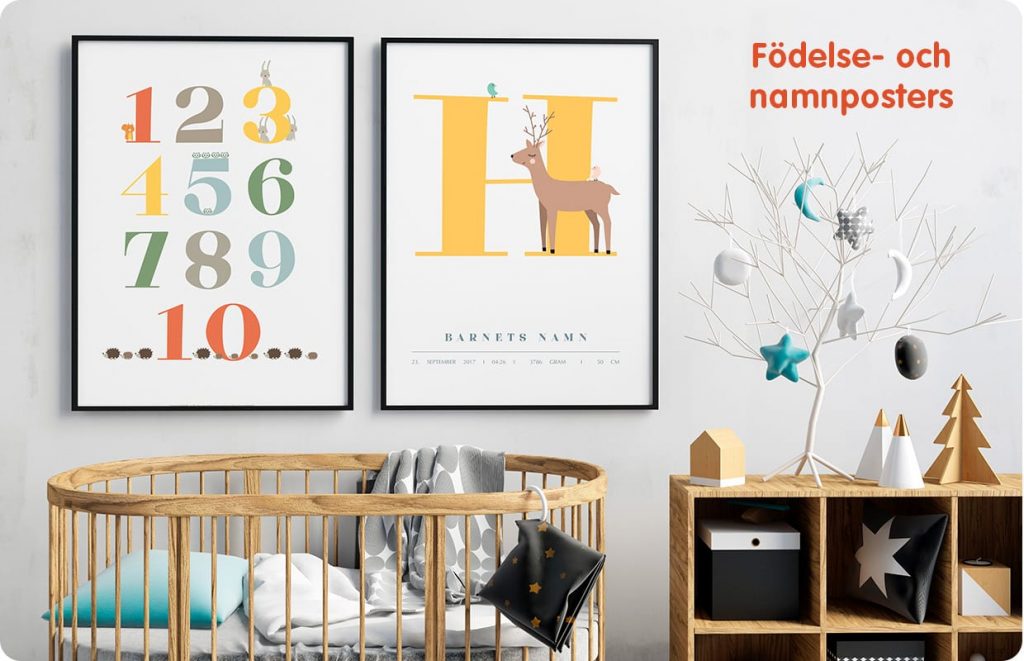 Posters till barnrum - Citat, djur, svensk alfabetsposter