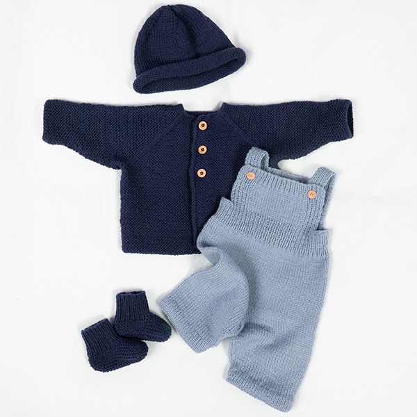 Stickat set Trille med byxor och mössa - garnpaket i Bluum Pure Eco ...